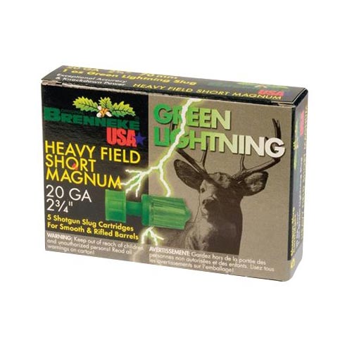 Brenneke Green Lghtng Short Mag Slug 20ga 2.75in - Sl-202hfsgl